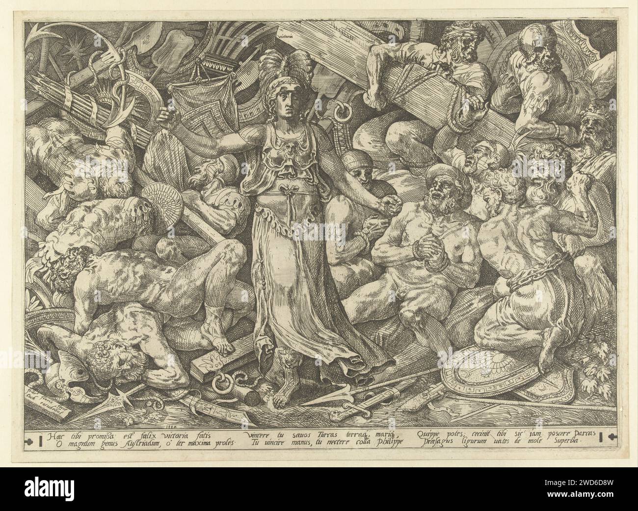 Victoria surrounded by prisoners and trophies, French Floris (I), 1552 ...
