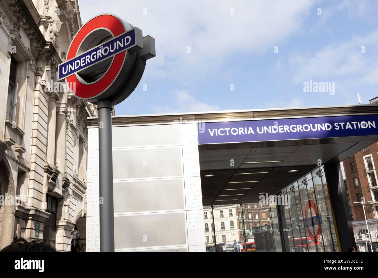 Entrance to Victoria Underground Station, in Central London Stock Photo ...