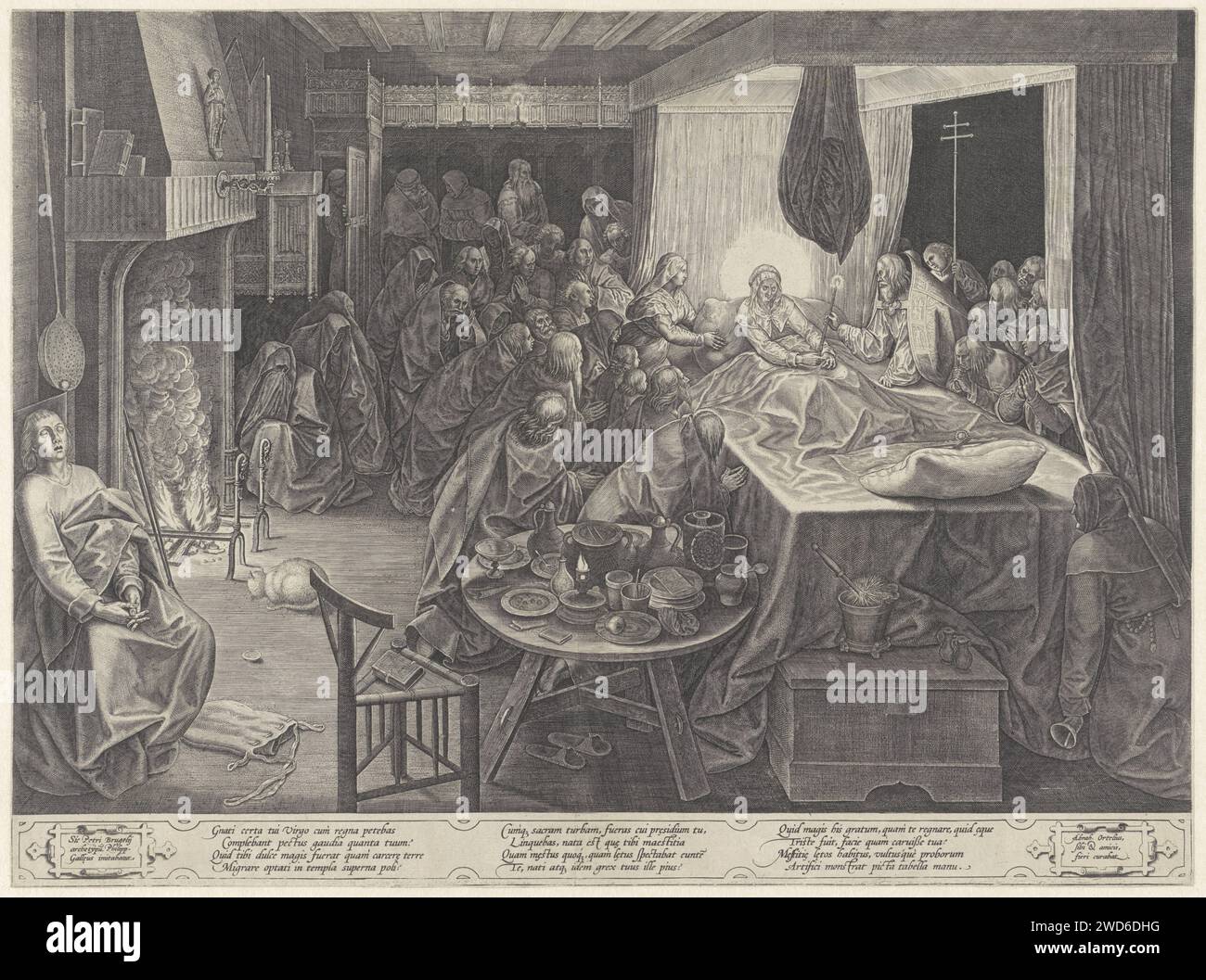 Death bed of Maria, Philips Galle, after Pieter Bruegel (I), 1574 ...