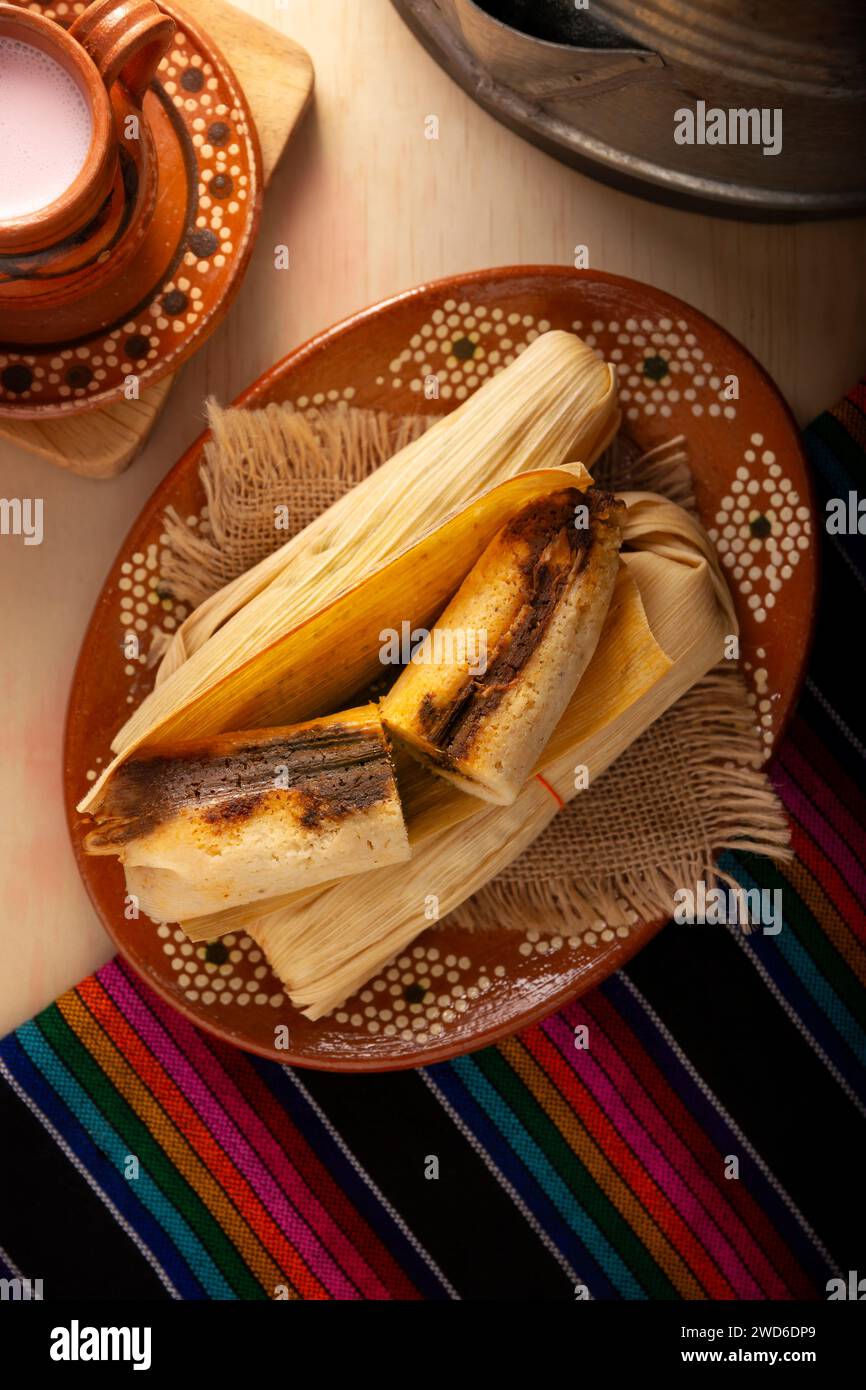 Tamales. hispanic dish typical of Mexico and some Latin American ...