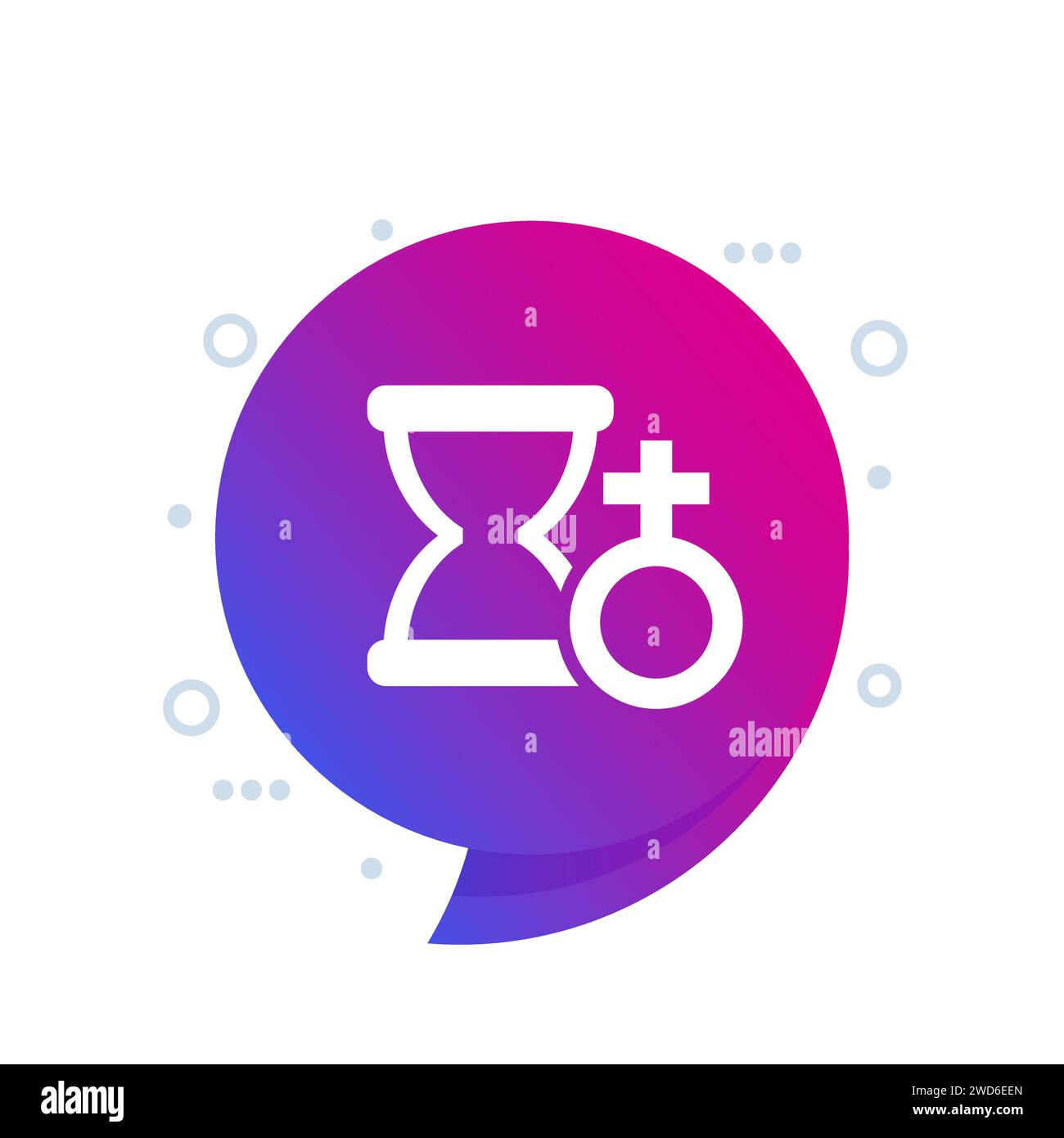 Menopause Icon With A Sandglass Vector Stock Vector Image And Art Alamy