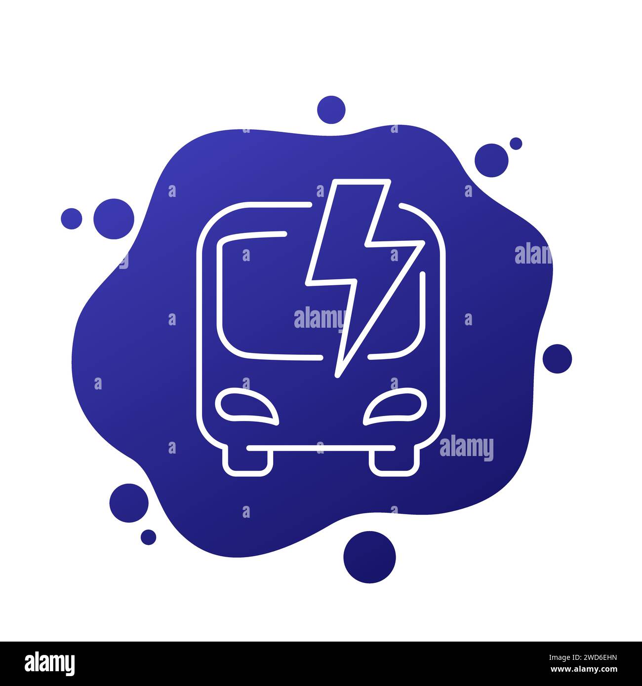 electric bus line icon, clean city transport Stock Vector Image & Art ...