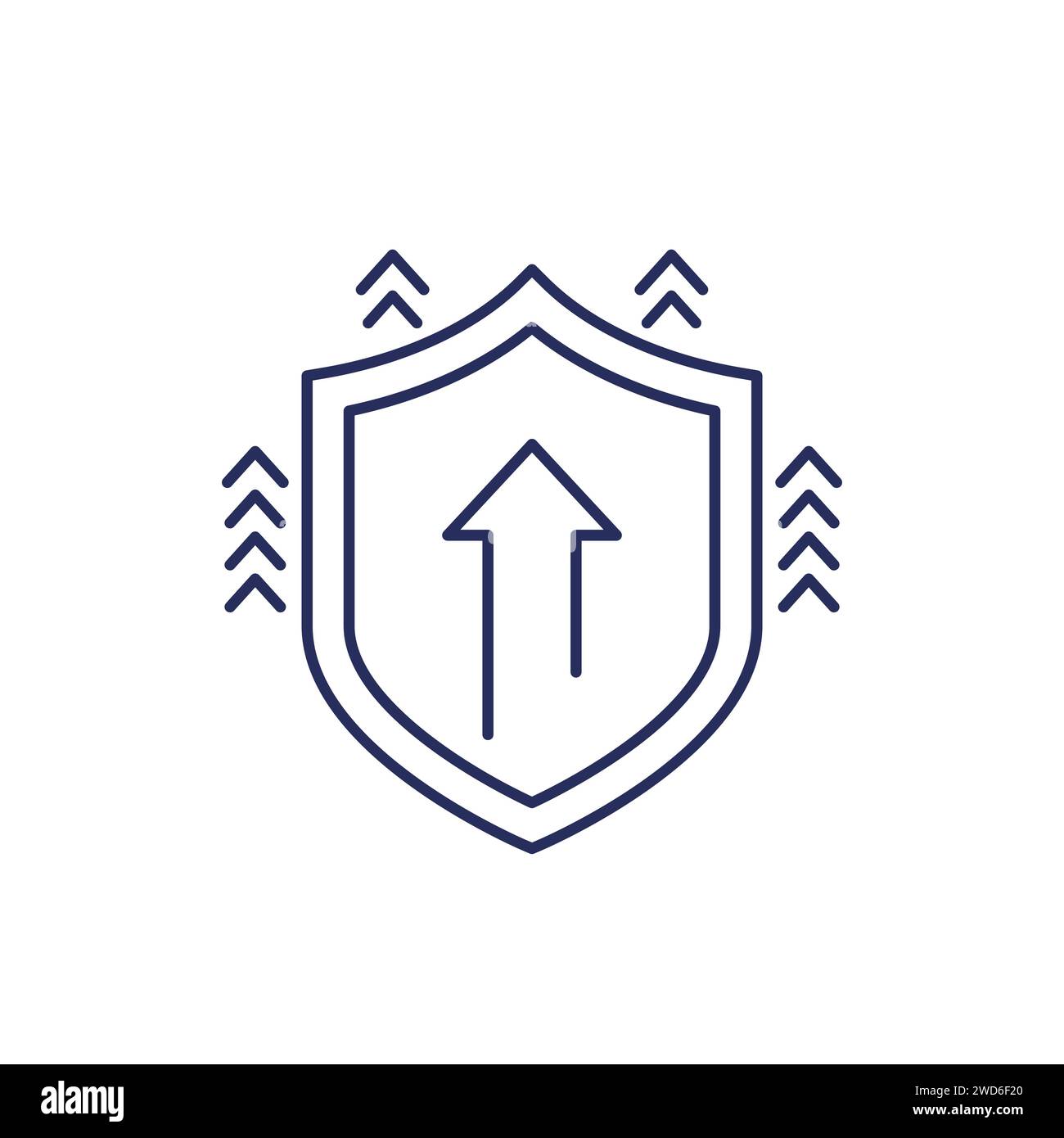 increase security line icon, vector Stock Vector Image & Art - Alamy