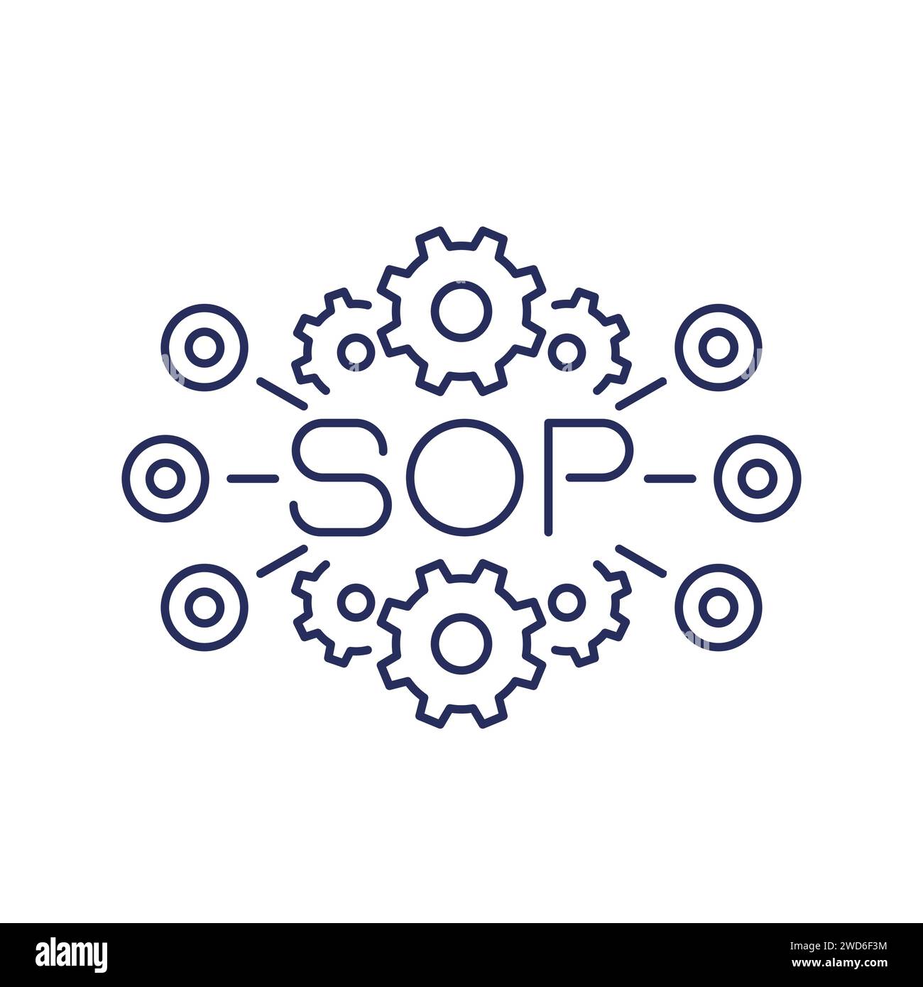 SOP, Standard Operating Procedure line icon Stock Vector Image & Art ...