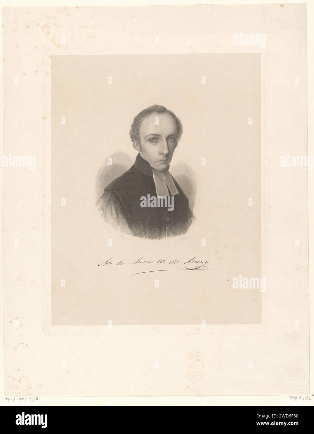 Portrait of Abraham des Amorie van der Hoeven, Johannes Philippus Lange, After J. Kayser, 1849 ...