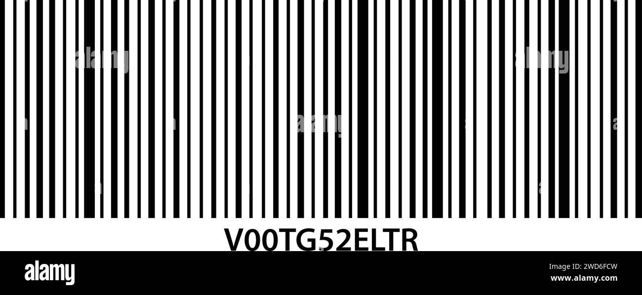 Realistic Bar code icon, sample of Bar code sign vector, Numeric and ...