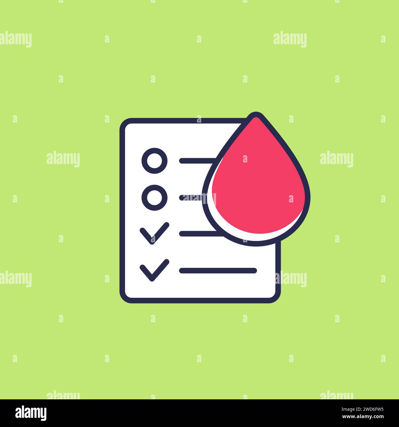 blood test results icon with outline Stock Vector Image & Art - Alamy
