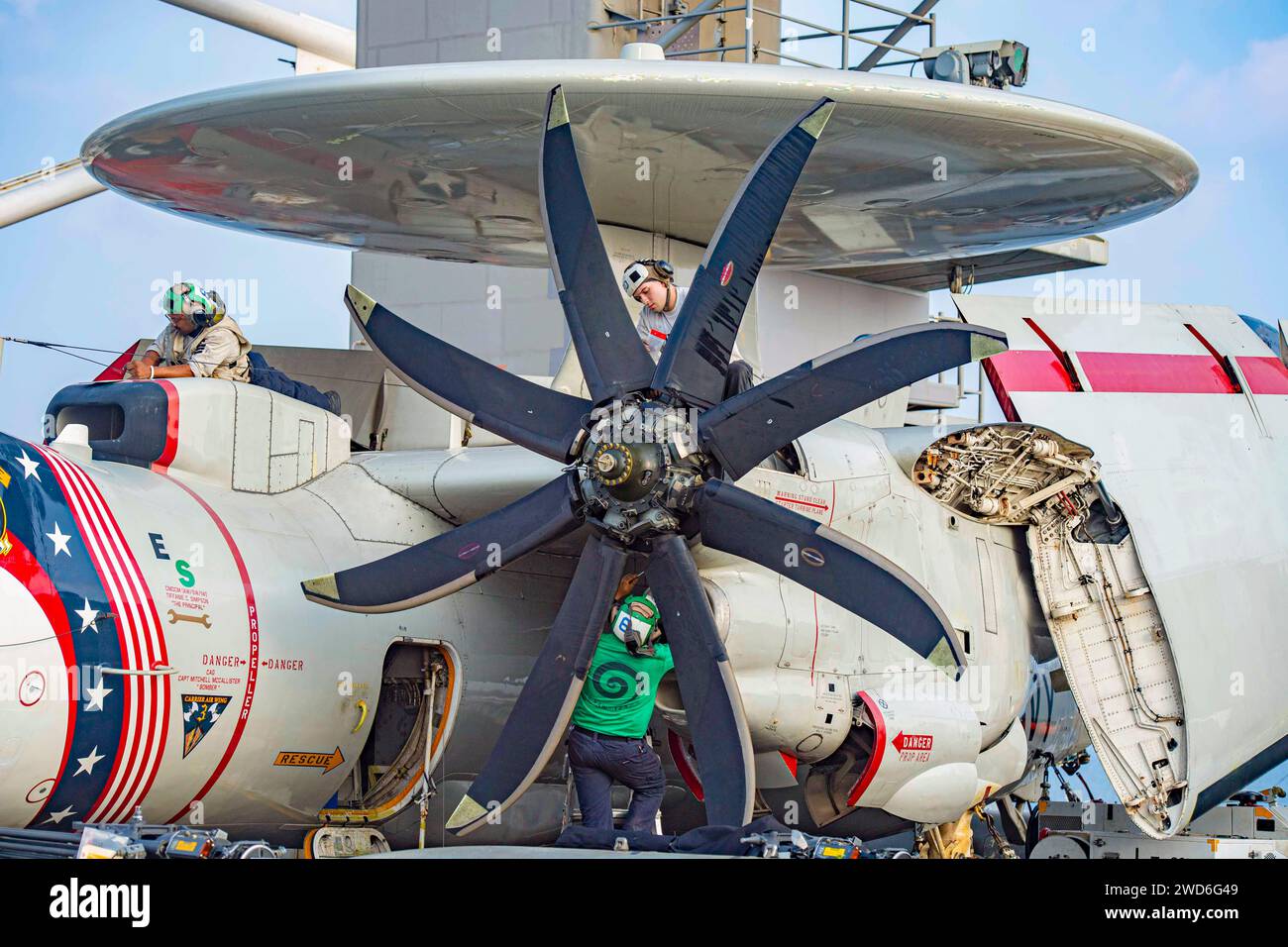At Sea. 18th Nov, 2023. U.S. Navy Aviation Electricians Mate 1st Class ...