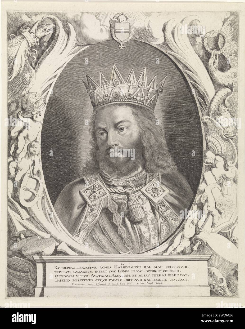 Portrait of Rudolf I of Habsburg (German Keizer), Pieter van Sompel ...