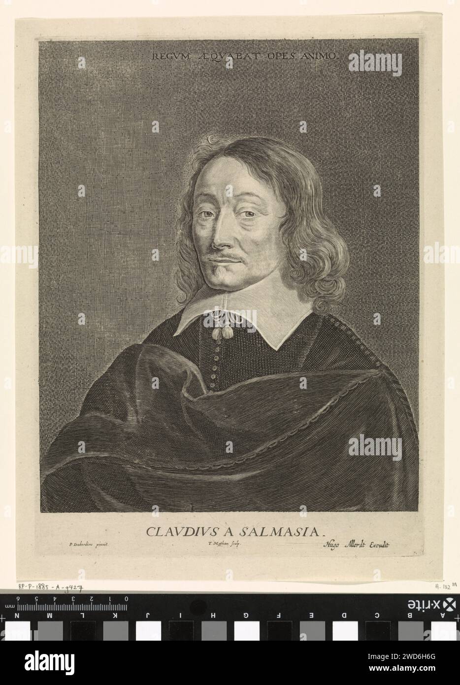 Portret Van Claudius Salmasius, Theodor Matham, after Pieter Dubordieu ...