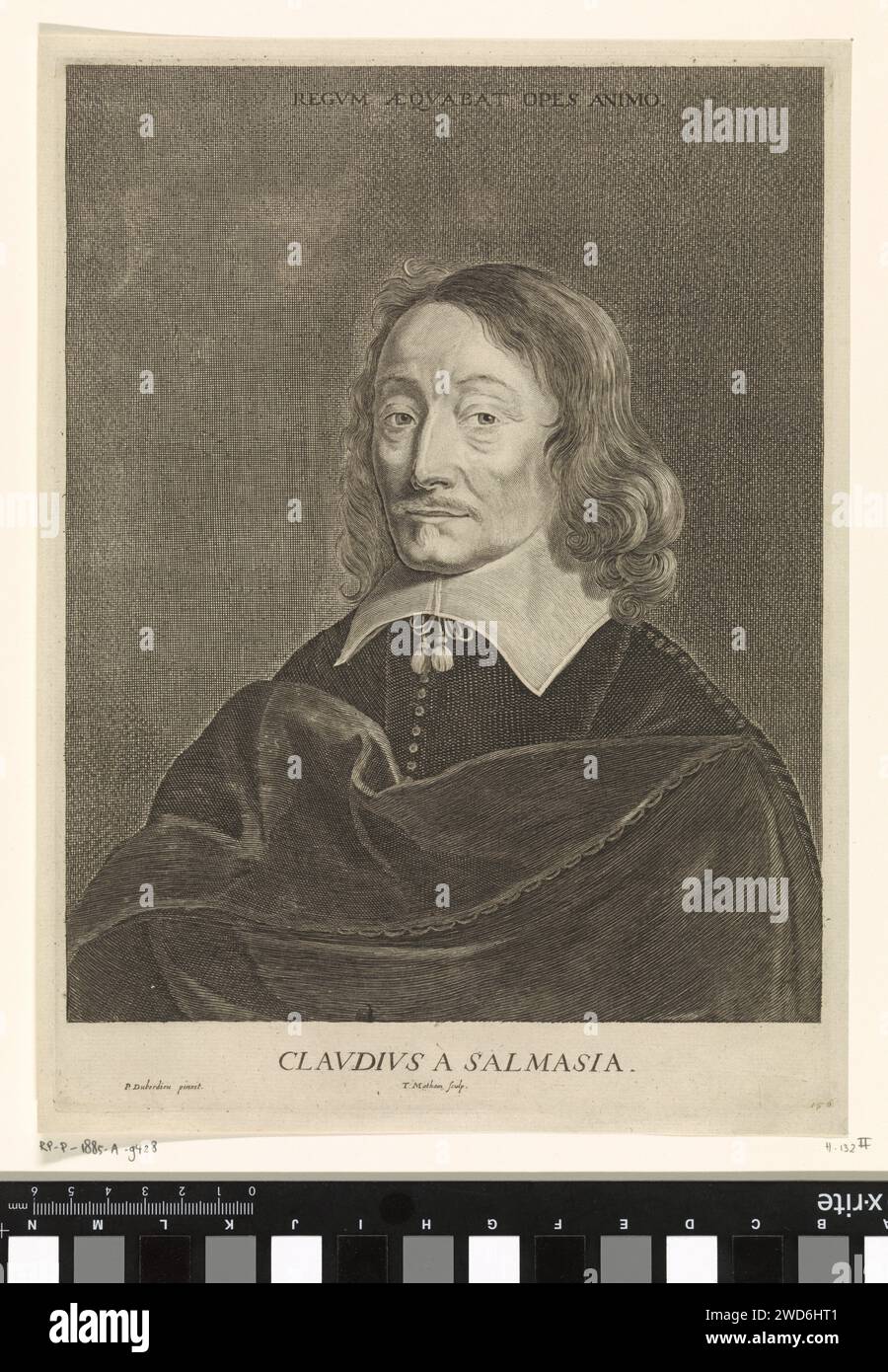 Portret Van Claudius Salmasius, Theodor Matham, after Pieter Dubordieu ...