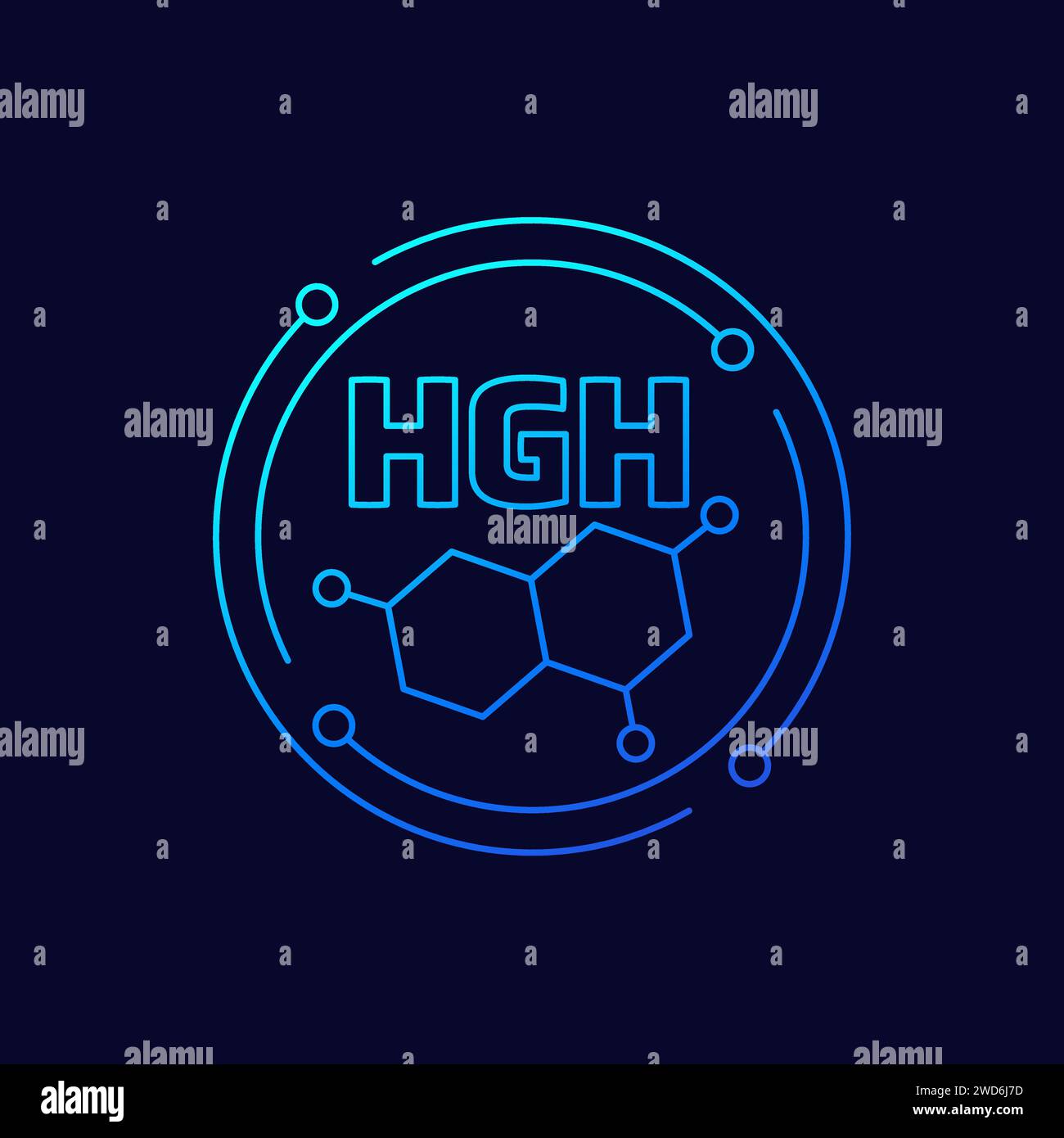 HGH icon, human growth hormone, linear design Stock Vector Image & Art - Alamy