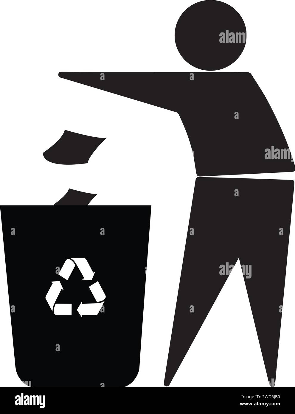 Recycle Bin Sign, Recycling Symbol Stock Vector Image & Art - Alamy
