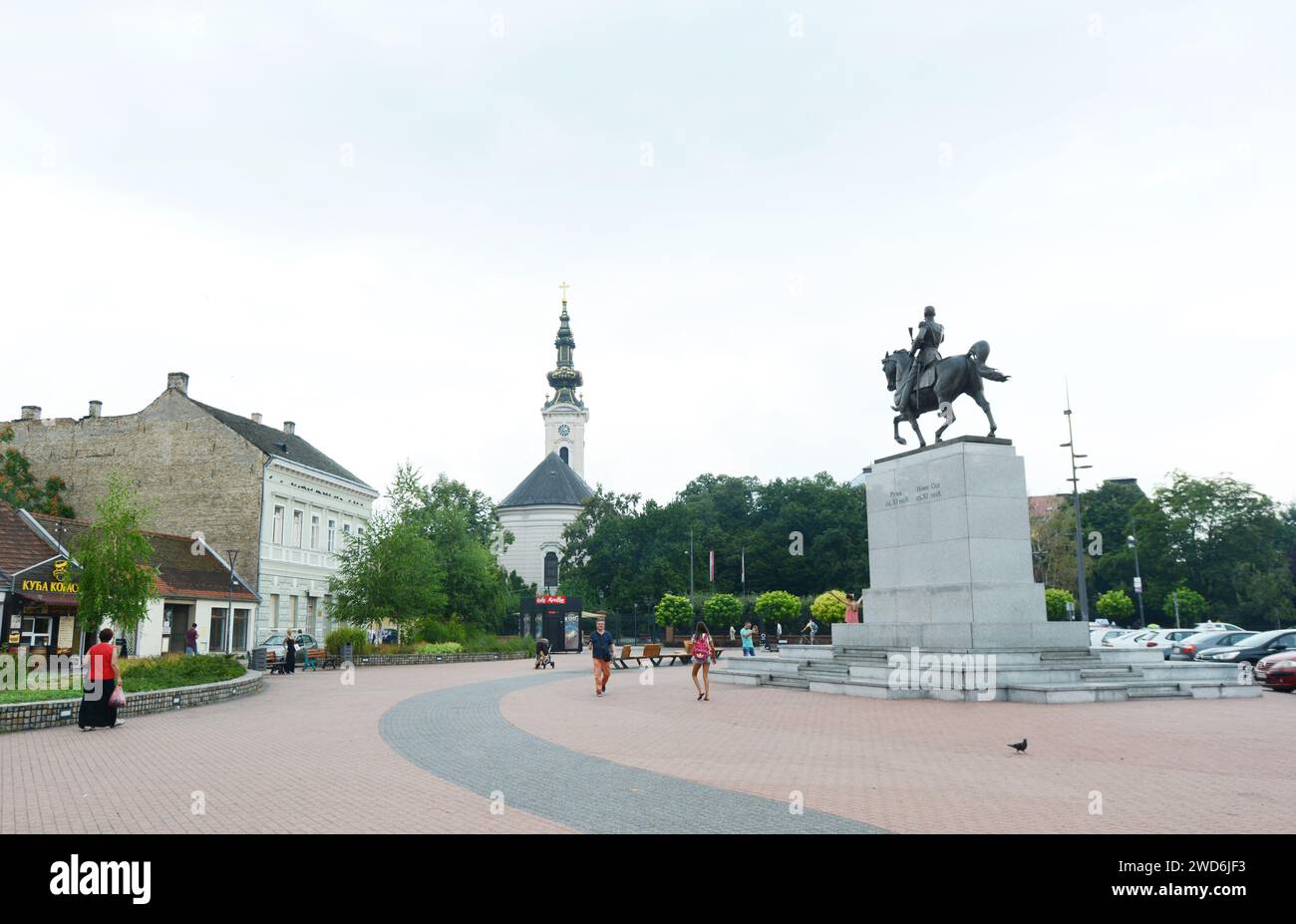 Monument of King Petar at the Republic Square in Novi Sad, Serbia Stock ...