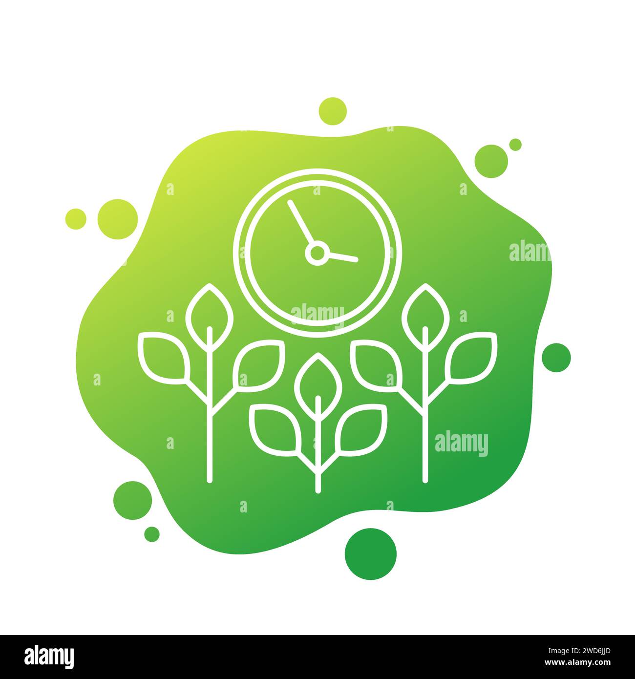 growing crops time icon, farming and agriculture Stock Vector Image ...