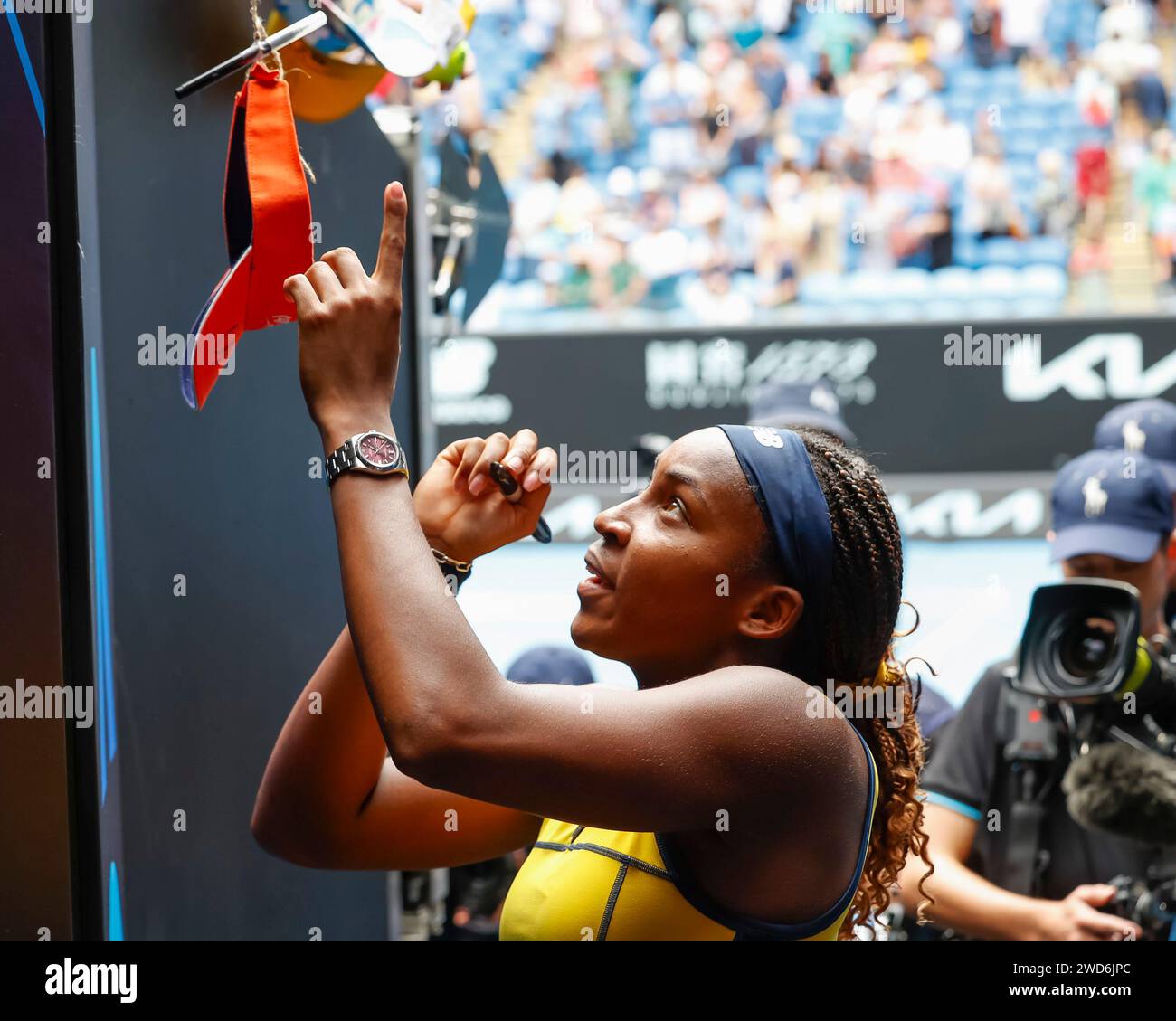 Melbourne, Australia. 19th. Jan., 2024. American tennis player Coco ...