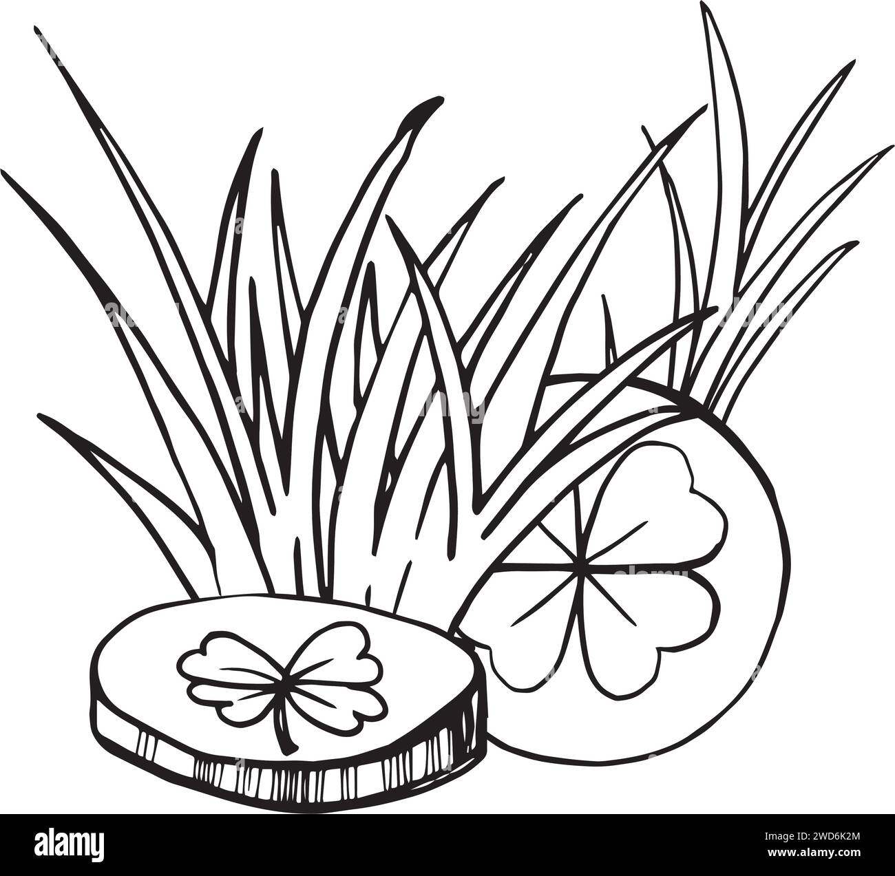 Four clover vintage Black and White Stock Photos & Images - Alamy