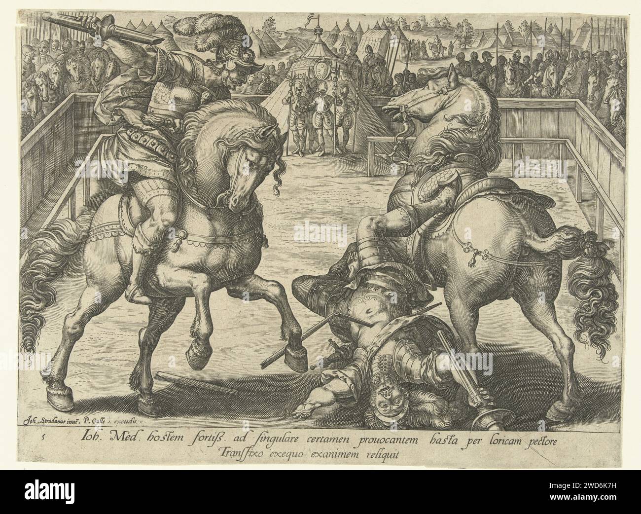 Giovanni de 'Medici beats his opponent in a rider fight, Hendrick ...