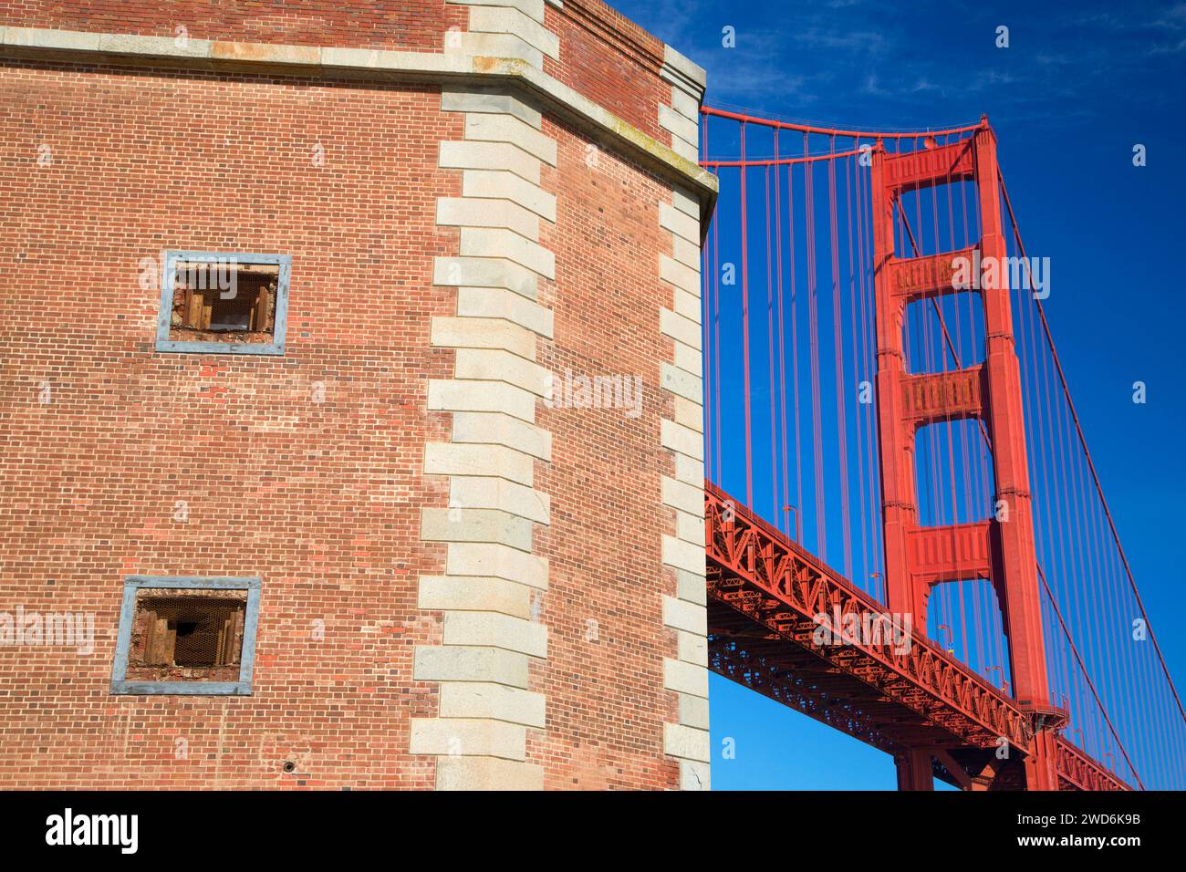 Golden Gate Bridge from Fort Point, Fort Point National Historic Site ...
