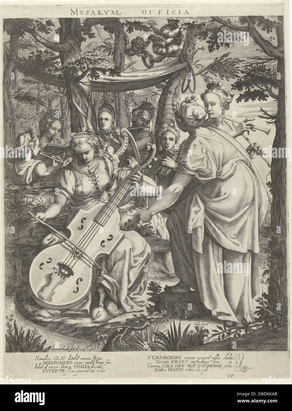 Concert of the Muses on the Parnassus, Hendrick Hondius (I), After ...