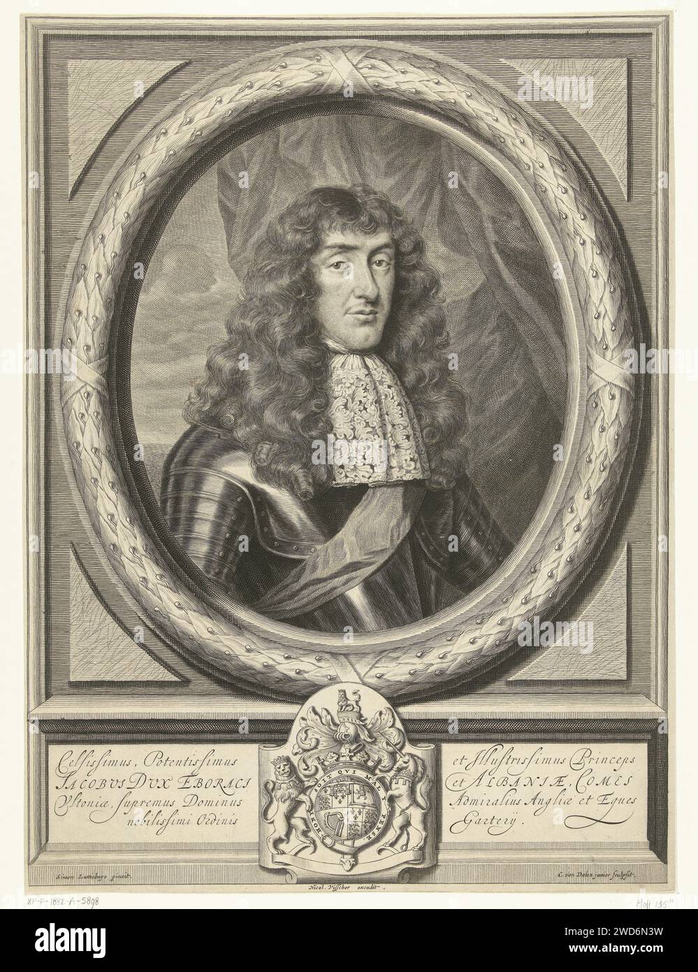 Portrait of James Stuart, Duke of York and Albania, in Ovale Framing ...