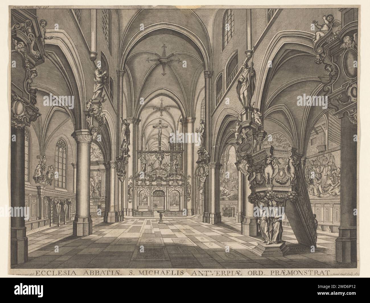 Doksaal in the church of Sint Michielsabdij in Antwerp, Hendrik Causé ...