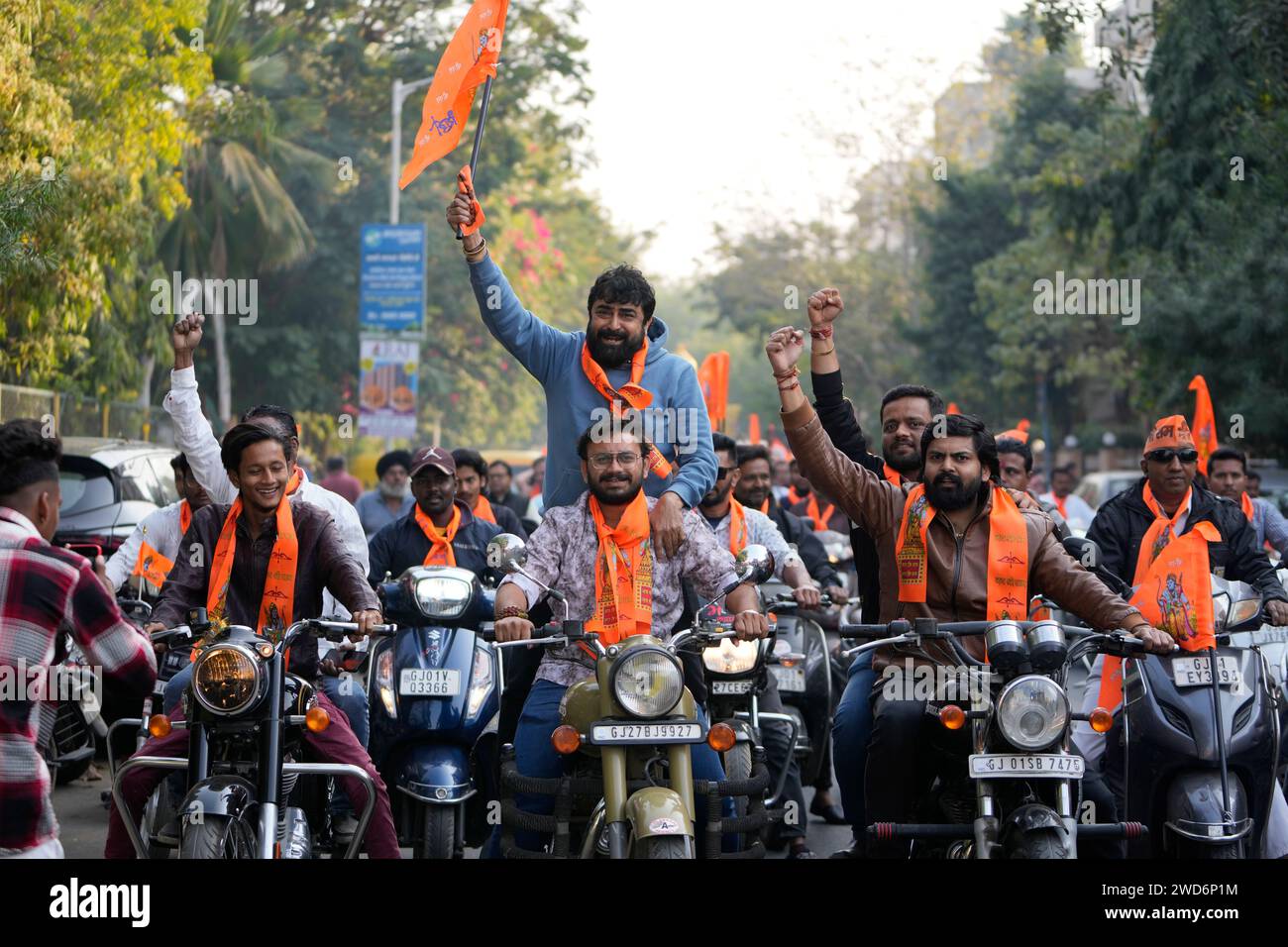 Supporters of India's ruling Bharatiya Janata Party (BJP) celebrating ...