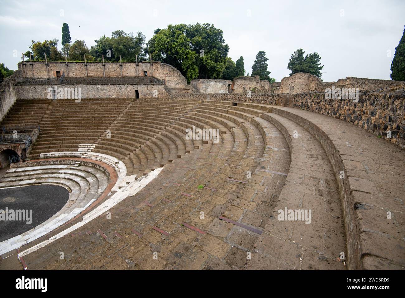 Large Theatre in Pompeii - Italy Stock Photo - Alamy
