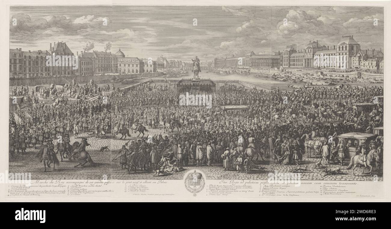 King Louis XIV of France drives over the Pont -Neuf, Jan van ...