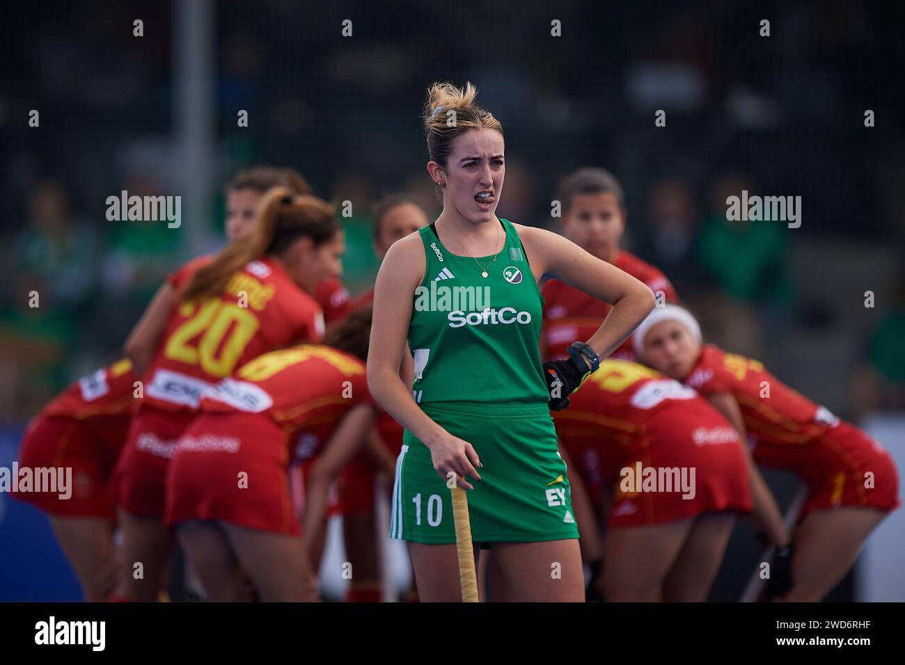 Valencia. 18th Jan, 2024. Hannah McLoughlin of Ireland reacts during ...
