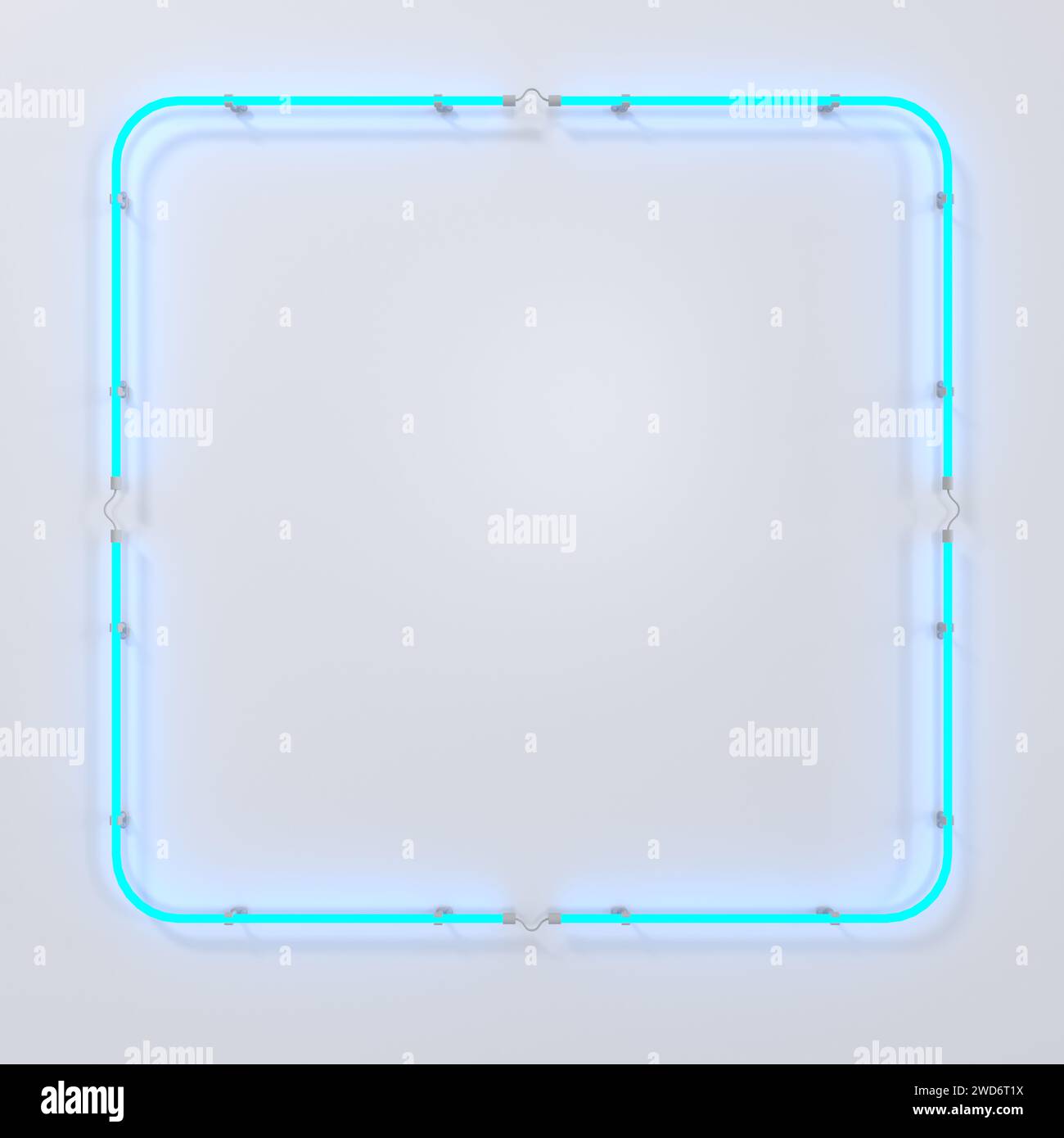 Neon sign. Square glowing light banner with blank space. Electric ...