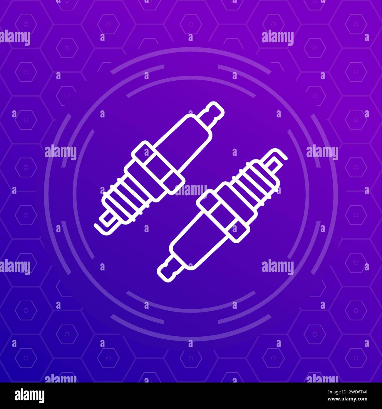 spark plugs icon, linear vector Stock Vector Image & Art - Alamy