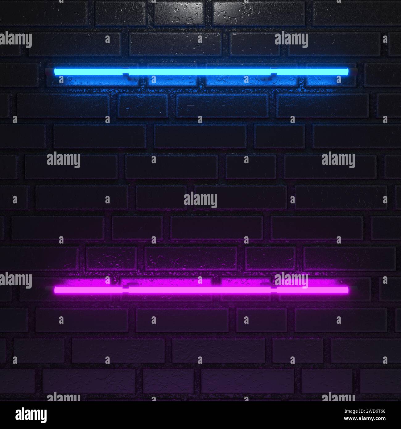 Abstract multi colored neon light lines. 3d illustration Stock Photo ...