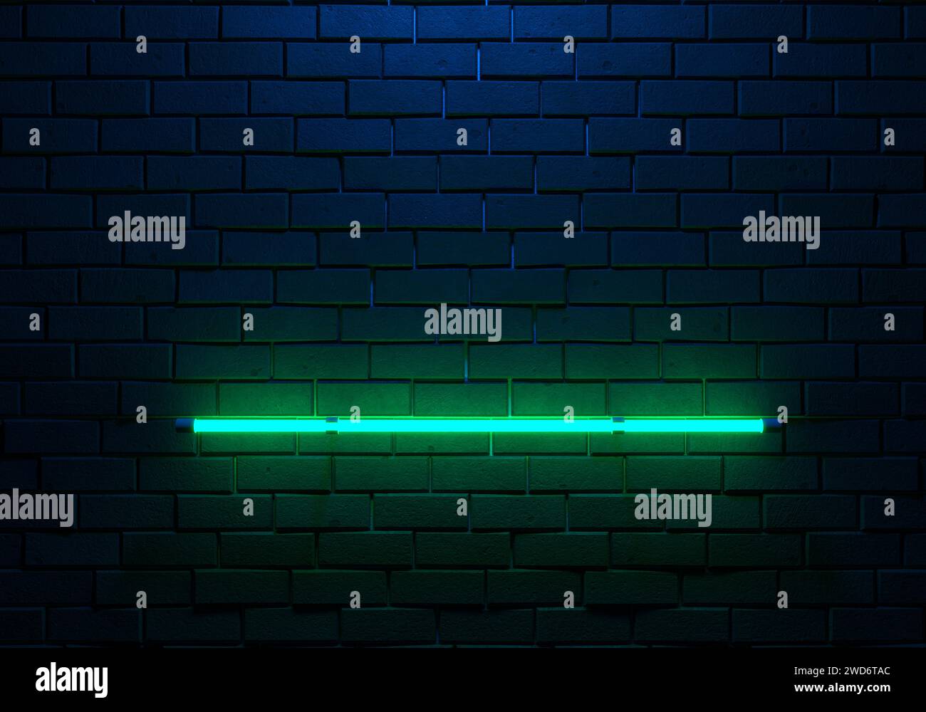 Neon Sign on Brick Wall Background, 3d illustration Stock Photo - Alamy