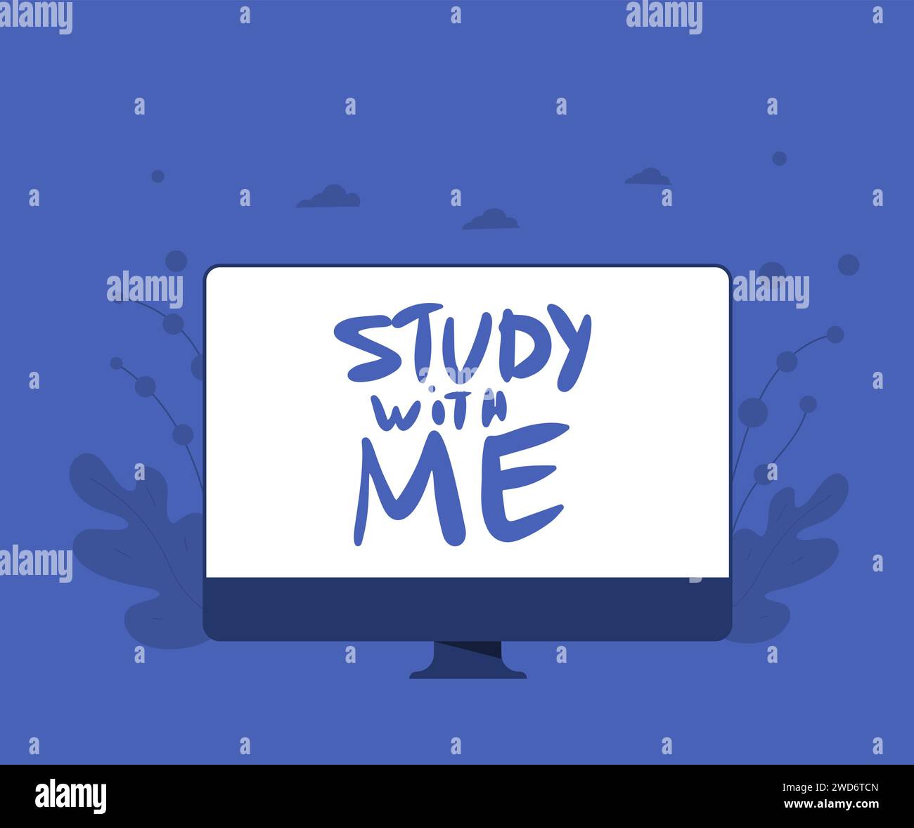 Study with me. Study buddy. Education together. Vector illustration ...