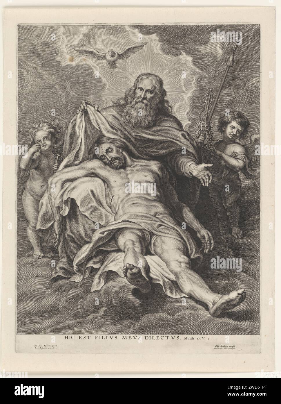 Holy Trinity and Angels with Once Mountains, Schelte Adamsz. Bolswert ...