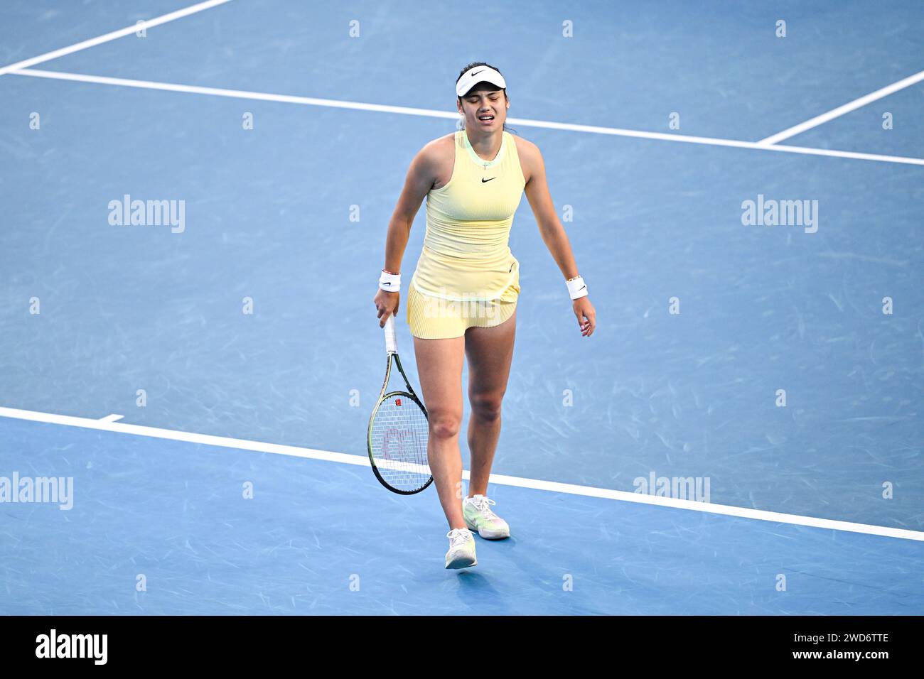 Melbourne, Australie. 18th Jan, 2024. Emma Raducanu during the ...