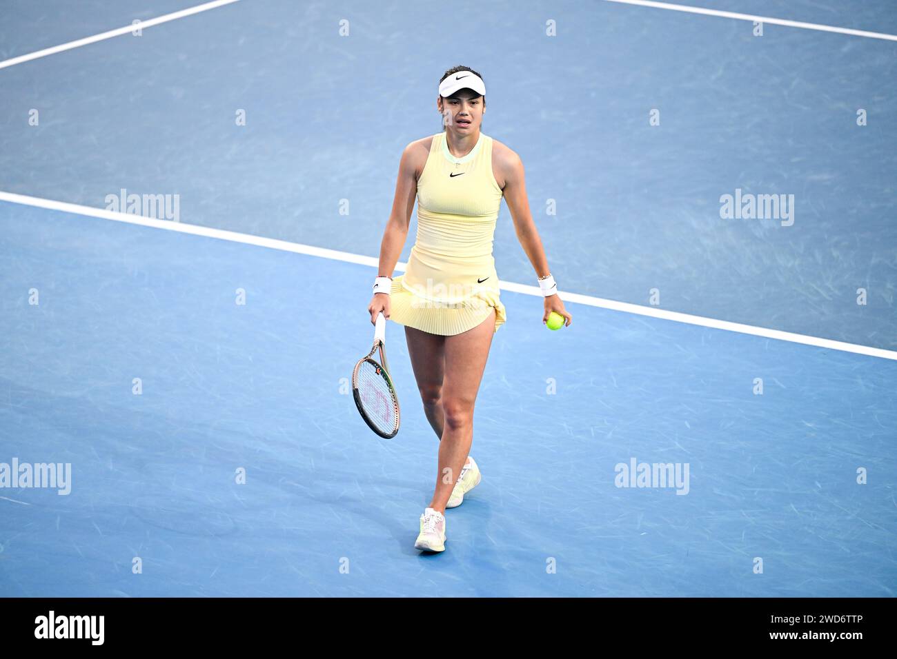 Melbourne, Australie. 18th Jan, 2024. Emma Raducanu during the ...