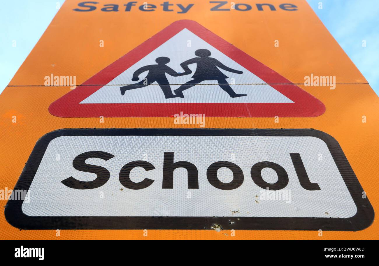 File photo dated 03/01/21 of a general view of a school safety zone ...