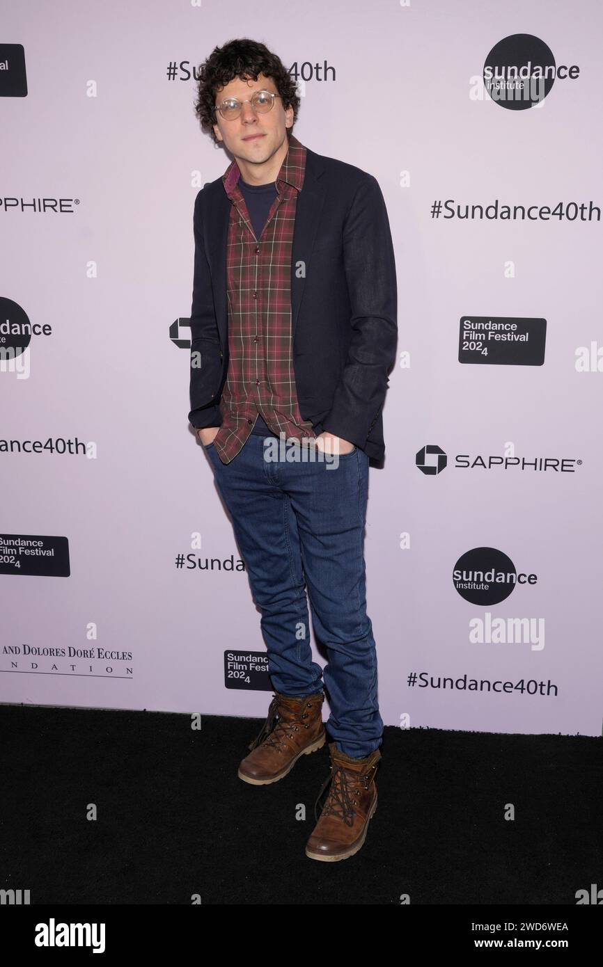 Jesse Eisenberg attends the 2024 Sundance Film Festival's Opening Night ...