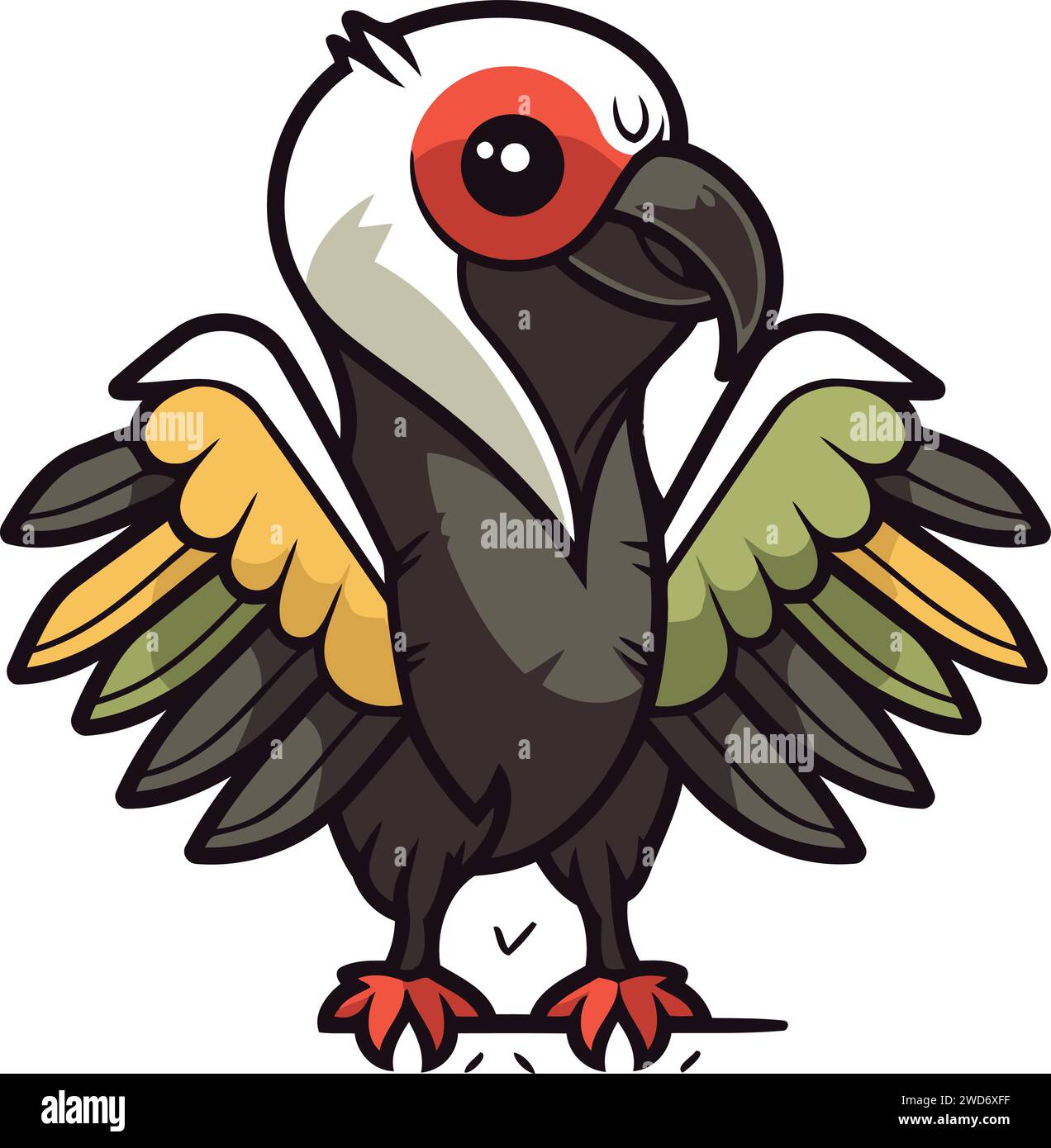 Parrot open wings Cut Out Stock Images & Pictures - Alamy