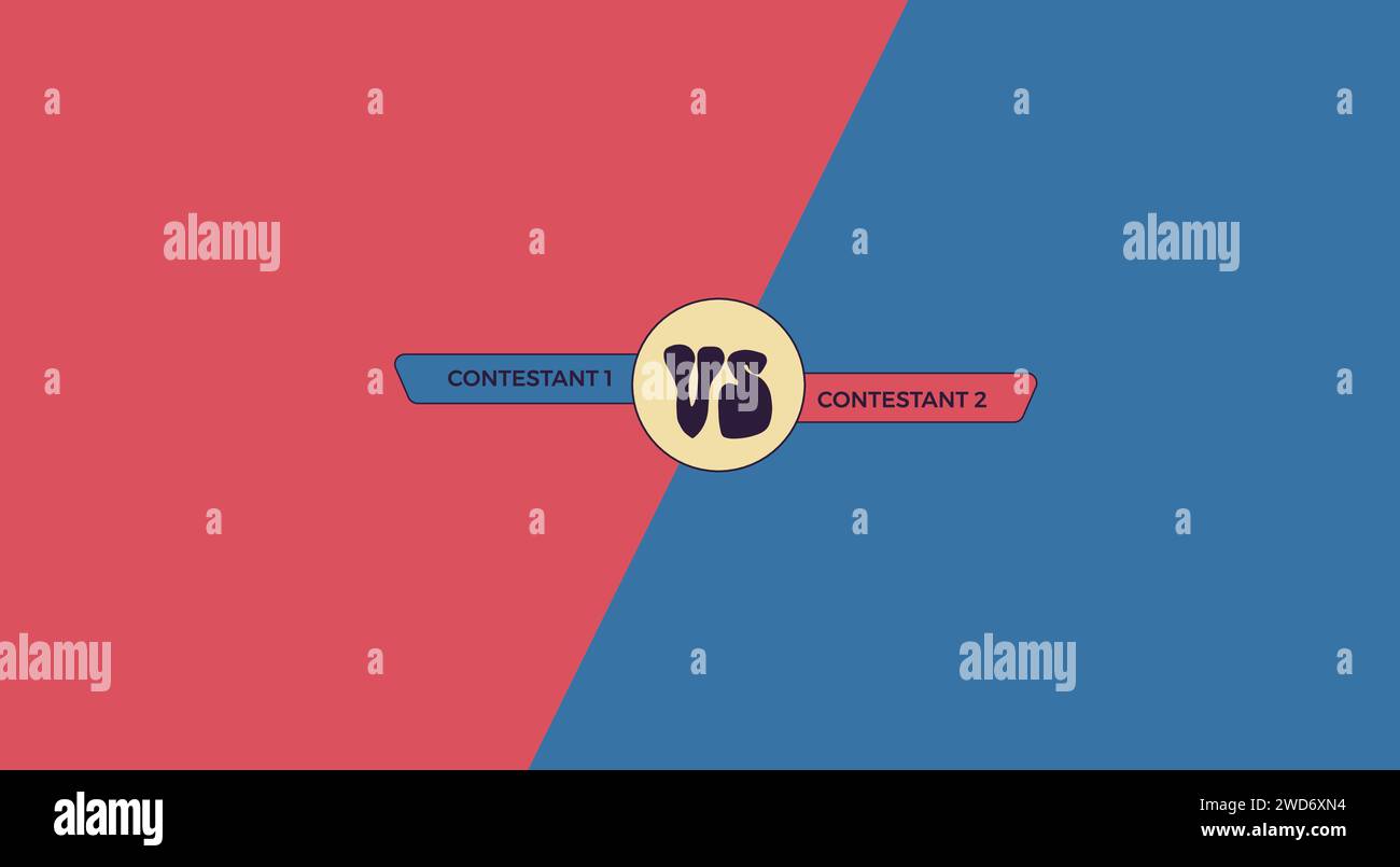 Versus retro template with logo and contestants names. Vs poster ...