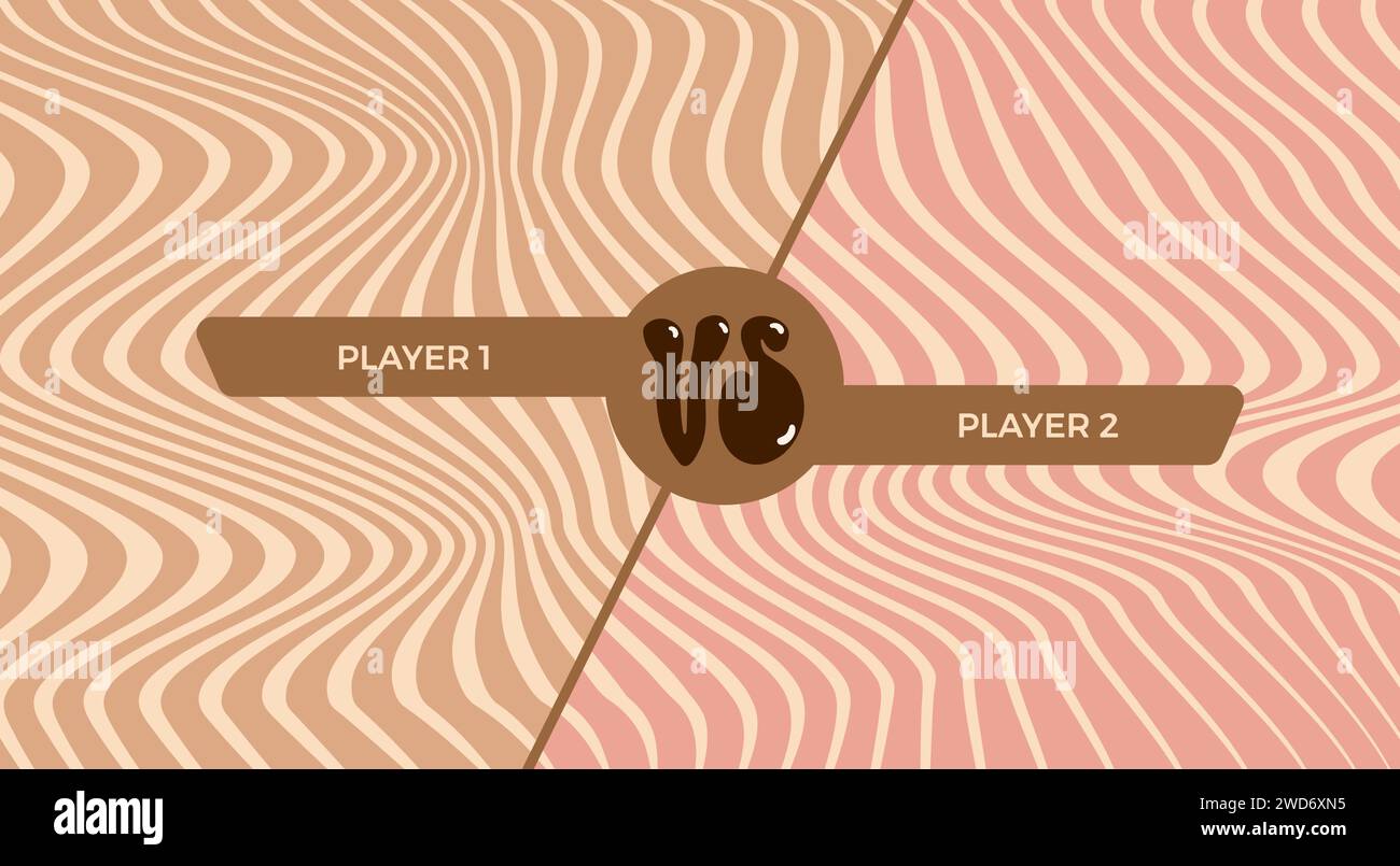 Versus retro template with lettering sign. Vs battle cover with emblem ...