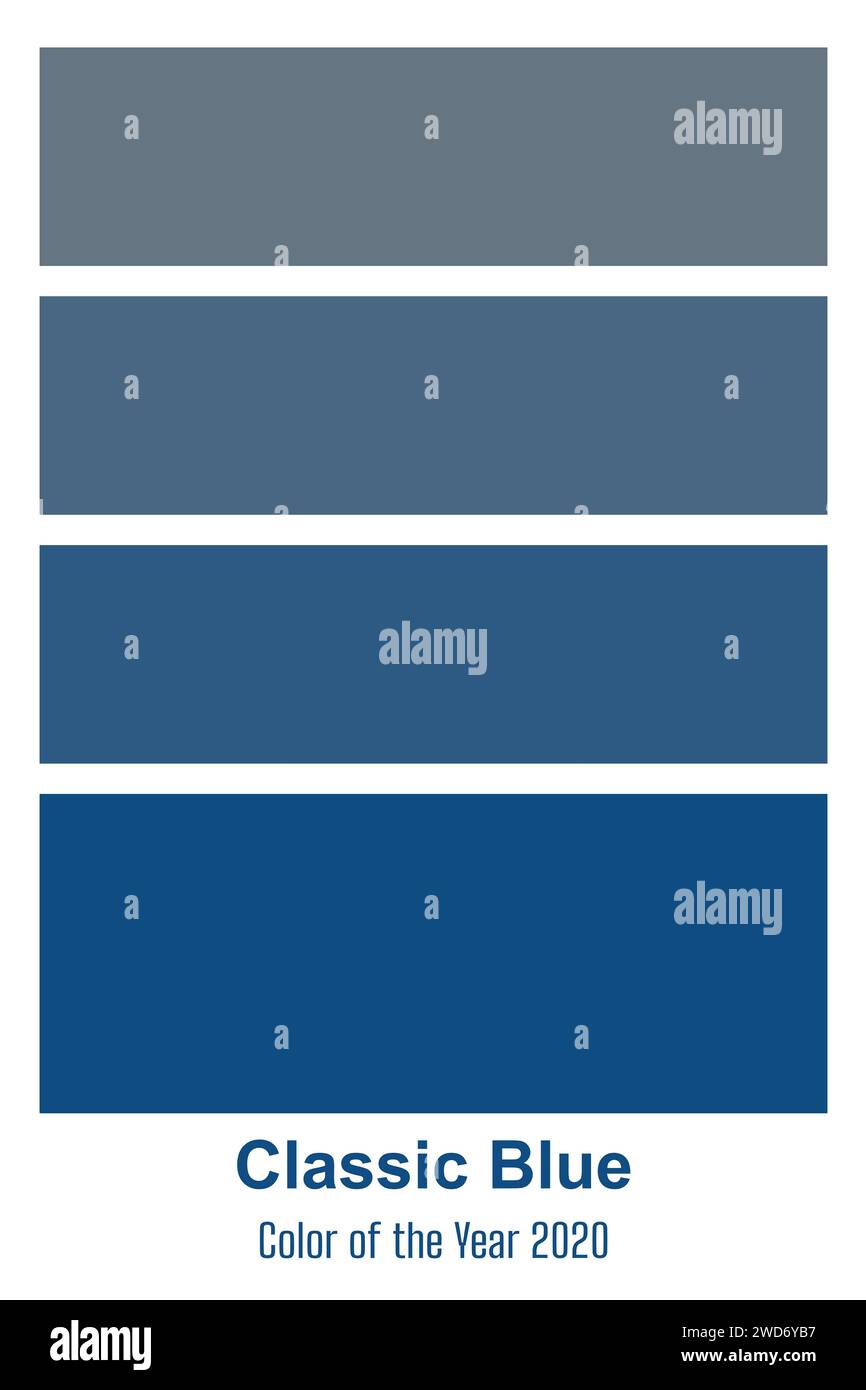 Concept the main color trend of 2020 is classic blue Stock Photo - Alamy