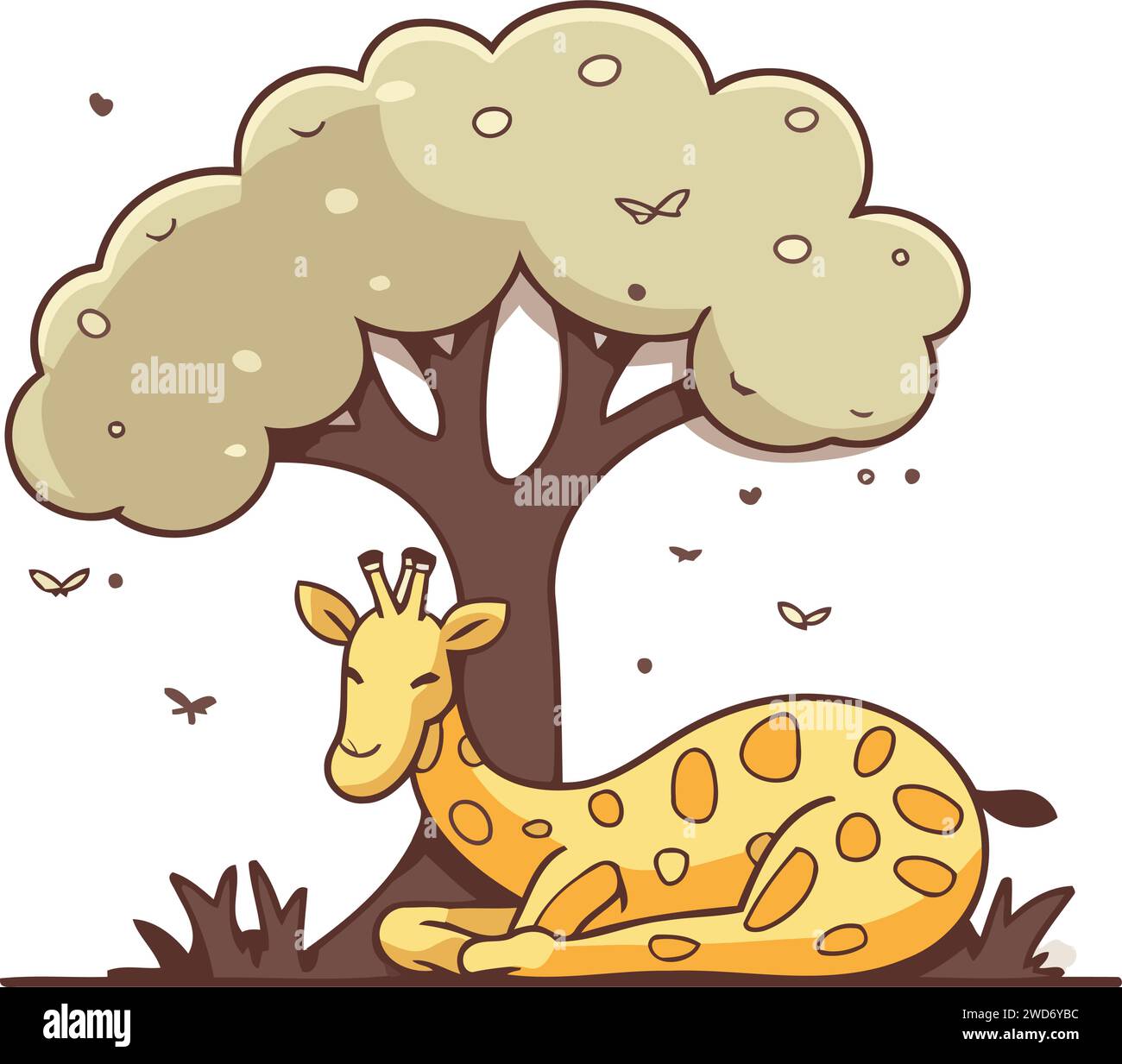 Sleeping under the tree Cut Out Stock Images & Pictures - Alamy