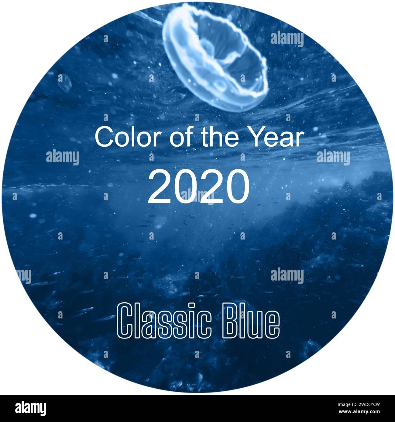 Classic Blue color of the year 2020. Main color trend. Marine natural ...