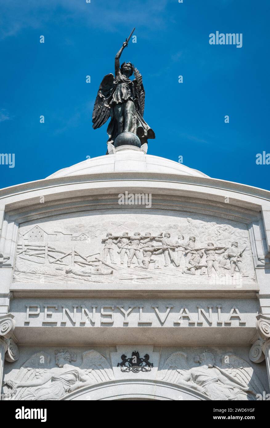 A Monument at Gettysburg National Military Park, American Civil War ...