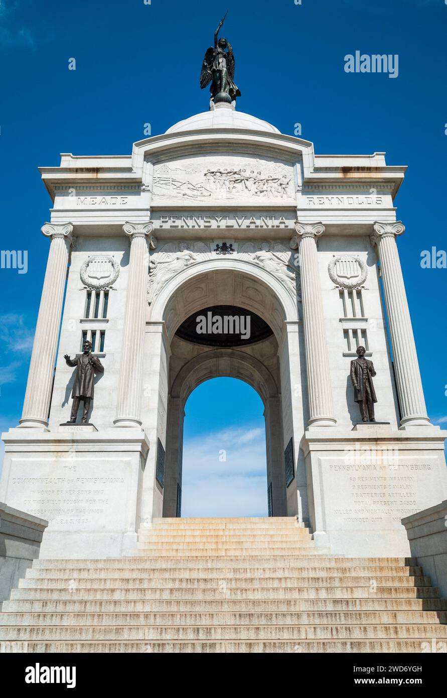 A Monument at Gettysburg National Military Park, American Civil War ...