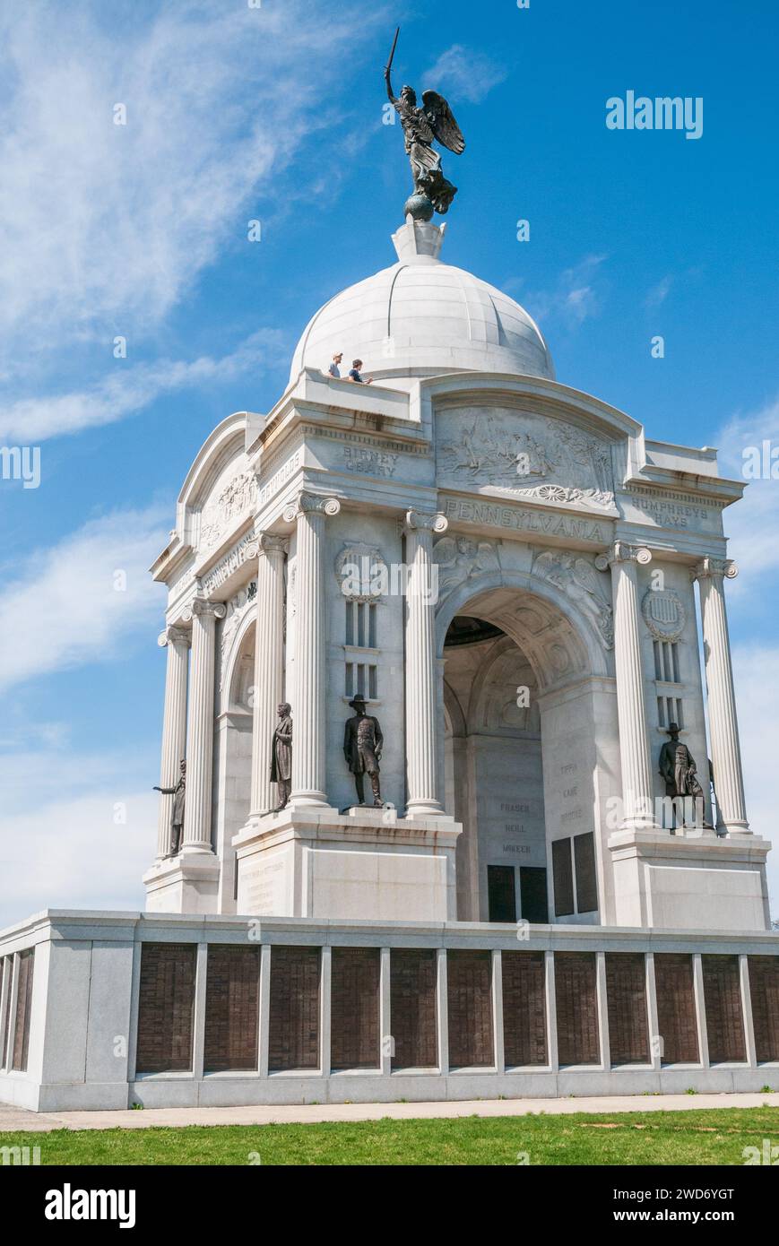 A Monument at Gettysburg National Military Park, American Civil War ...