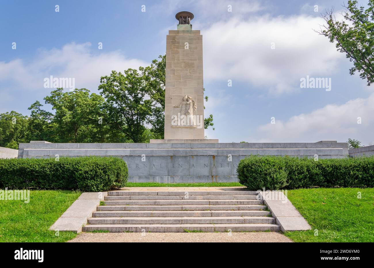 A Monument at Gettysburg National Military Park, American Civil War ...